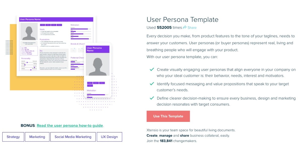 8 templates de personas marketing à connaitre